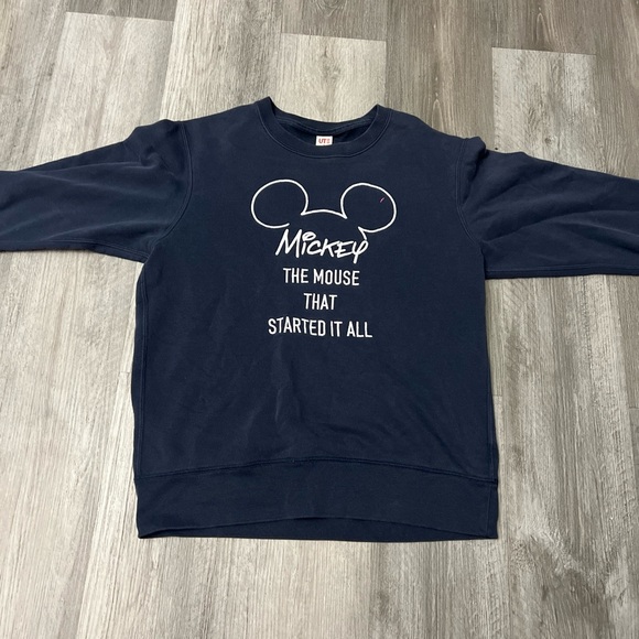 Disney | Sweaters | Disney Mickey Mouse Sweater Navy Blue The Mouse ...